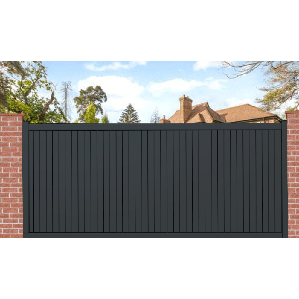 Luxury Sliding Driveway Gates | Slab Maicy | Flat top Electric