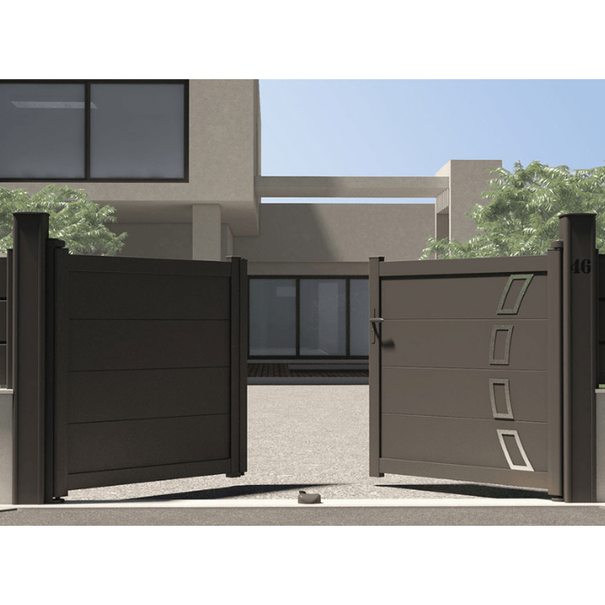 Swing Gates | Double leaf Drive Gates from Slab | Buy Online | Electric